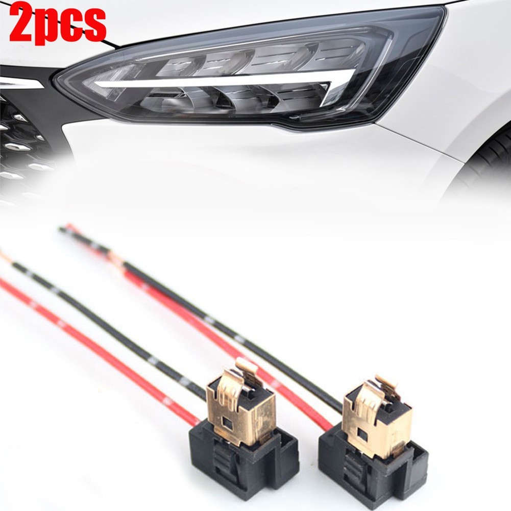 [WELV] 2PCS H1 H3 Socket Extension Wiring Harness Connector LED ...