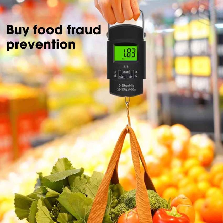 1PC Black 50kg portable Kitchen Measuring scale LCD digital weighing ...