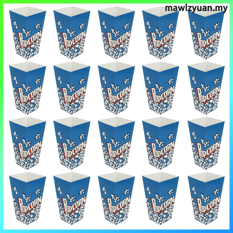 Popcorn Box 100 Pcs Folded Small Boxes Buckets Holders Containers Movie ...