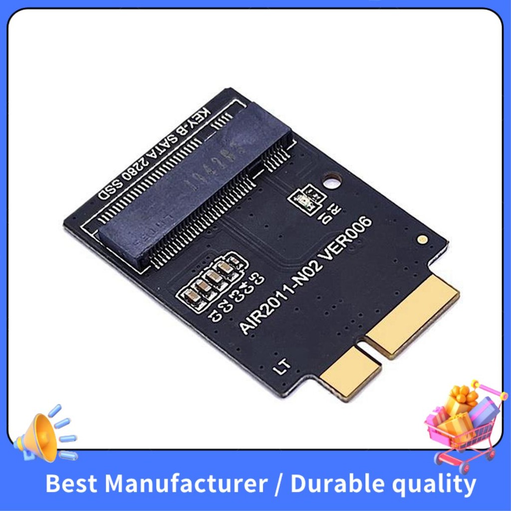 【NEW】M.2 NGFF SATA SSD Adapter for Air 2010 2011 A1369 A1370 M2 SSD ...