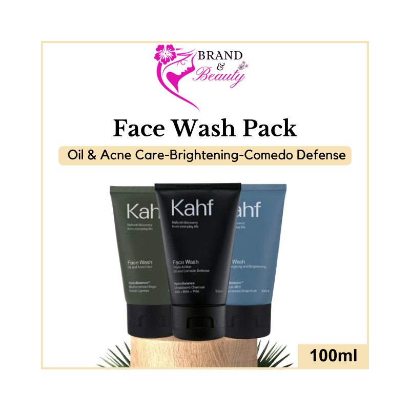 Kahf Complete Face Wash Pack I Acne Care I Brightening I Oil and Comedo ...