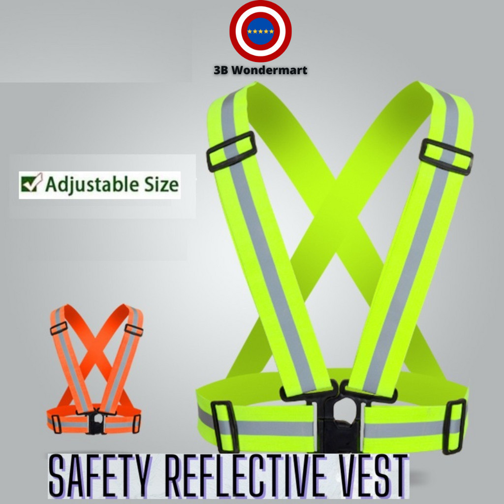 Reflective Adjustable Suspenders Night Running Driving Elastic Belt ...