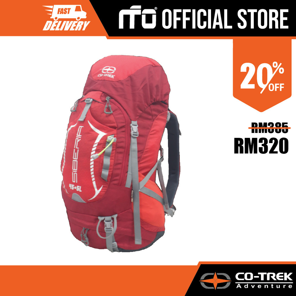 CO-TREK HIKING TREKKING MOUNTAIN BACKPACK CARRIER SIBERIA 45+5L ...