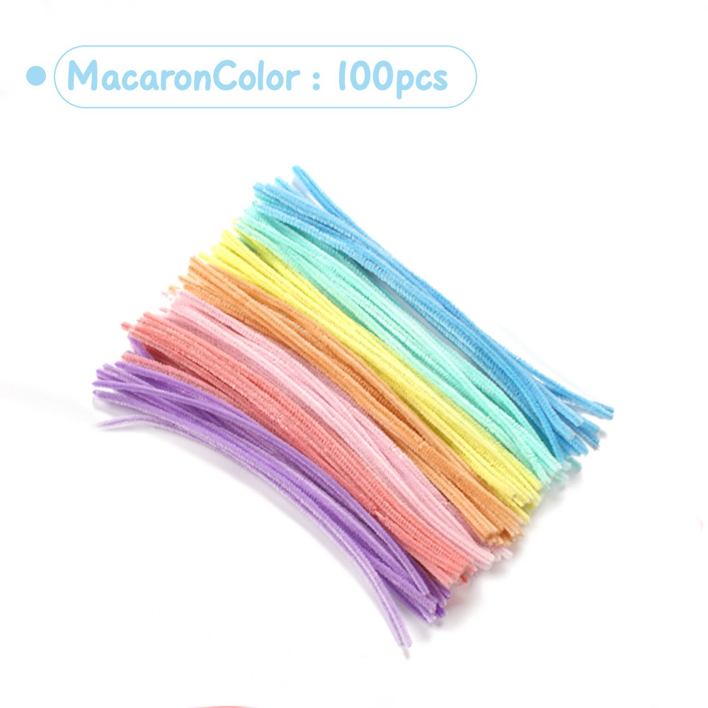 Payoe 100 Pcs 扭扭棒 Chenille Stick Handmade Flower Materials Set Dawai ...