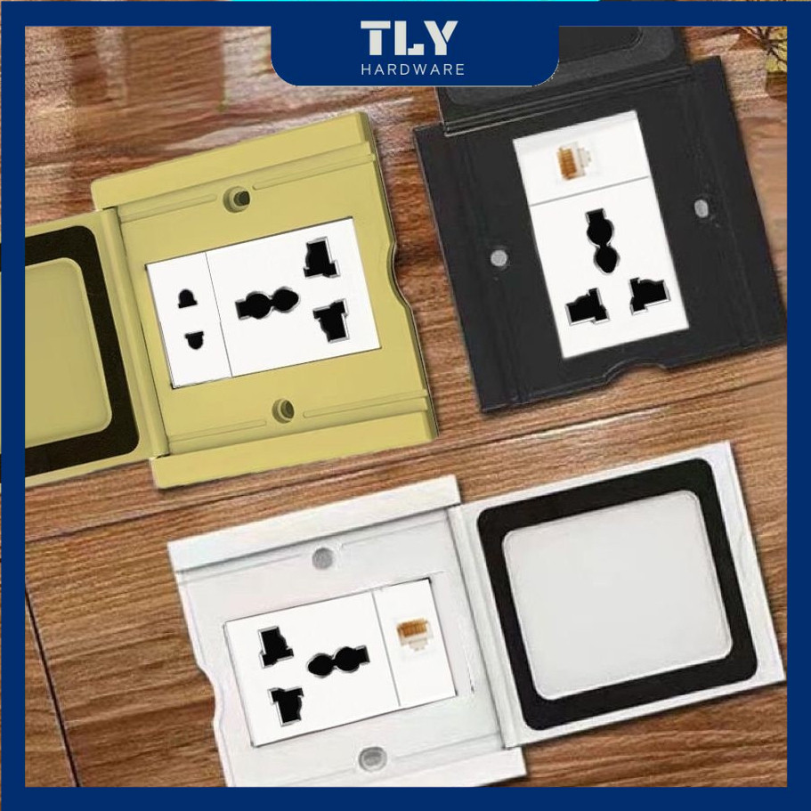 TLY Universal Or UK Type Floor Mounted Socket 13A 250V 3 Pin LAN CAT6 ...