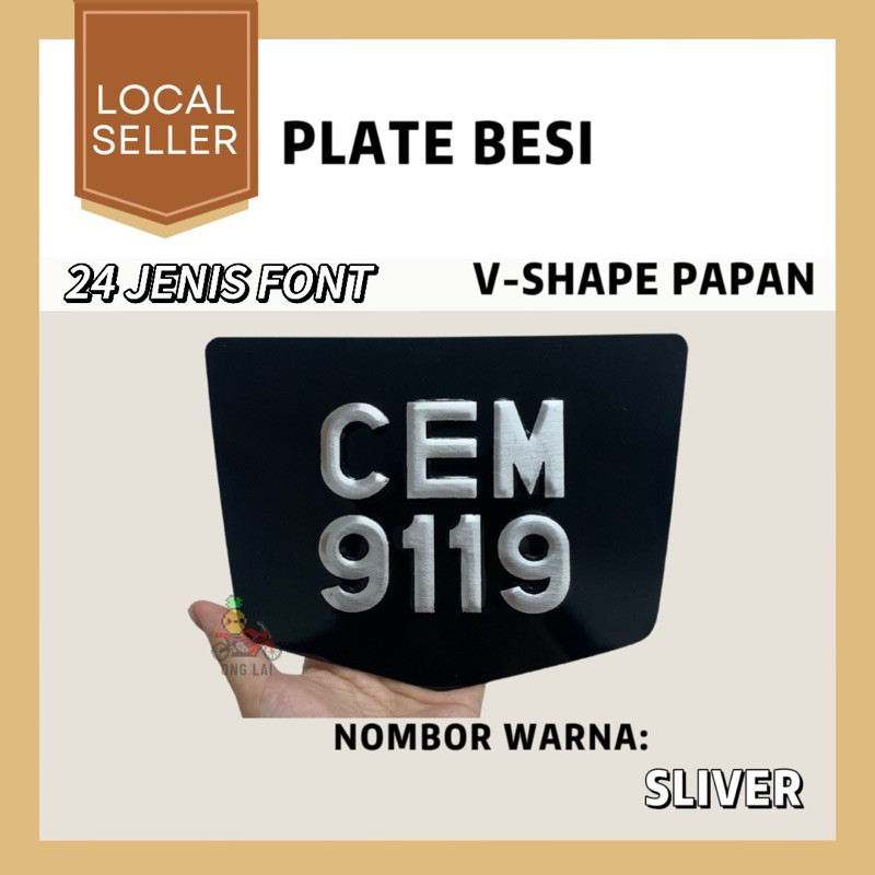 FONT WARNA SLIVER PLATE BESI MOTOR KETUK V SHAPE PAPAN FONT WARNA ...