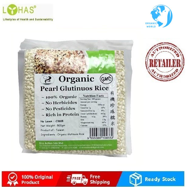 LOHAS Organic Pearl Glutinous Rice 有机珍珠糯米 500gm | Shopee Malaysia