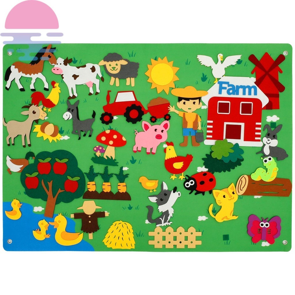 Felt Farm Board Set Educational Funny Farm Animals Story Board Set ...