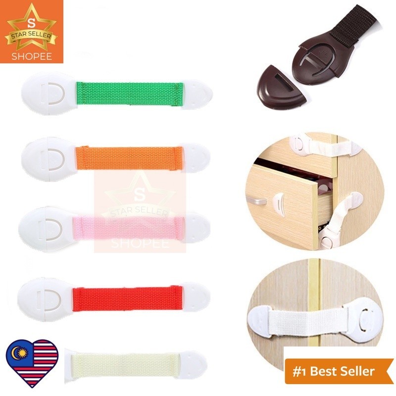 (MW)Kids & Toddlers Plastic Safety Lock/ Drawer Webbing Safety Lock ...