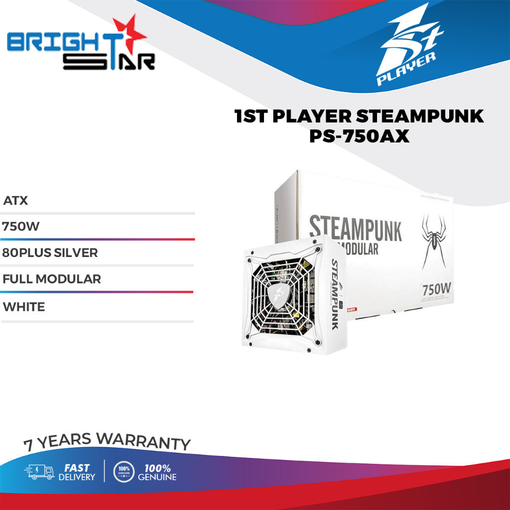1STPLAYER STEAMPUNK PS-750AX 750W 80 PLUS SILVER FULL MODULAR PSU | Shopee Malaysia