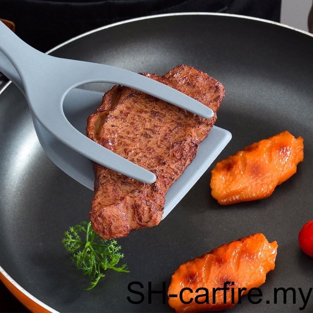 French Fries Turners Non-Stick 2 In 1 Spatula Tong For Flipping 2 In 1 ...