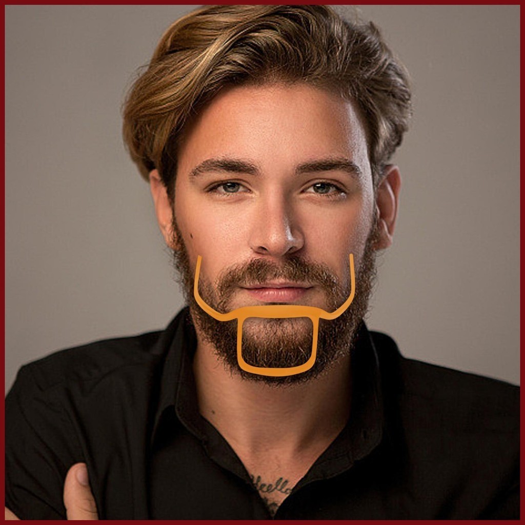 Beard Shaper Guide Men's Guide Stencil Shaper Trimmer Outline Angle ...