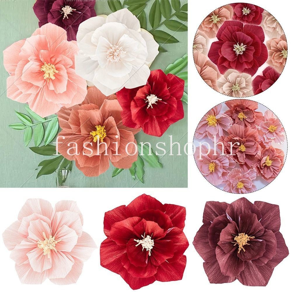 20cm Paper Artifical Flowers Decoration For Wall Wedding Backdrops ...