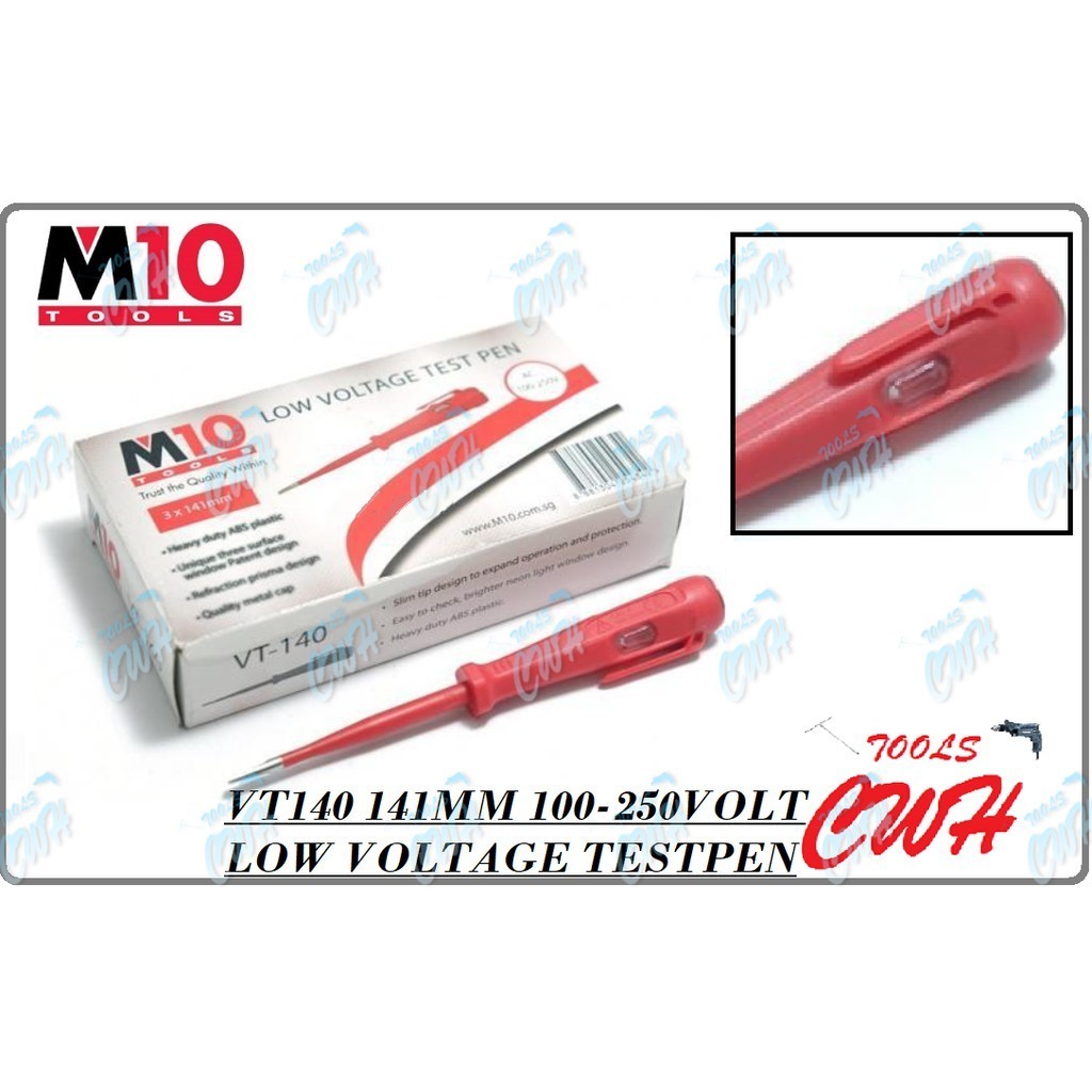 M10 SINGAPOER VT140 TESTPEN TEST PEN VOLTAGE TESTER SCREWDRIVER PRO ...