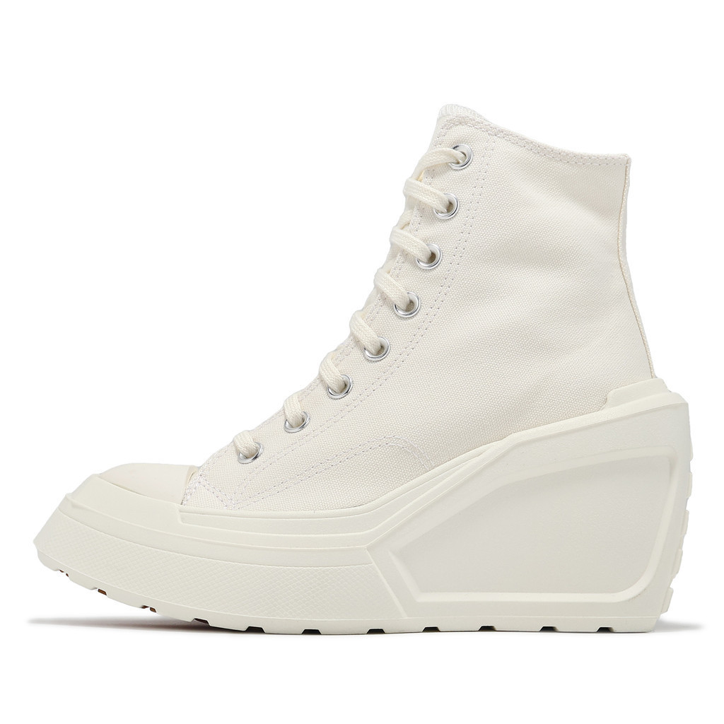 Converse High Heels Chuck 70 De Luxe Wedge Women's Shoes Beige Canvas ...