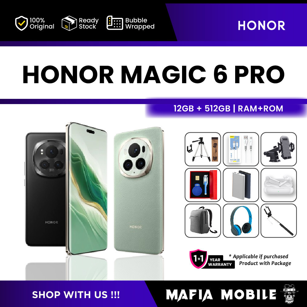 HONOR Magic 6 PRO 5G [12GB RAM 512GB ROM] - Original HONOR Malaysia | Shopee Malaysia