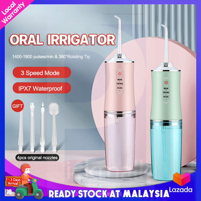 Portable Water Dental Flosser, Cordless Oral Irrigator Jets Tips Teeth ...
