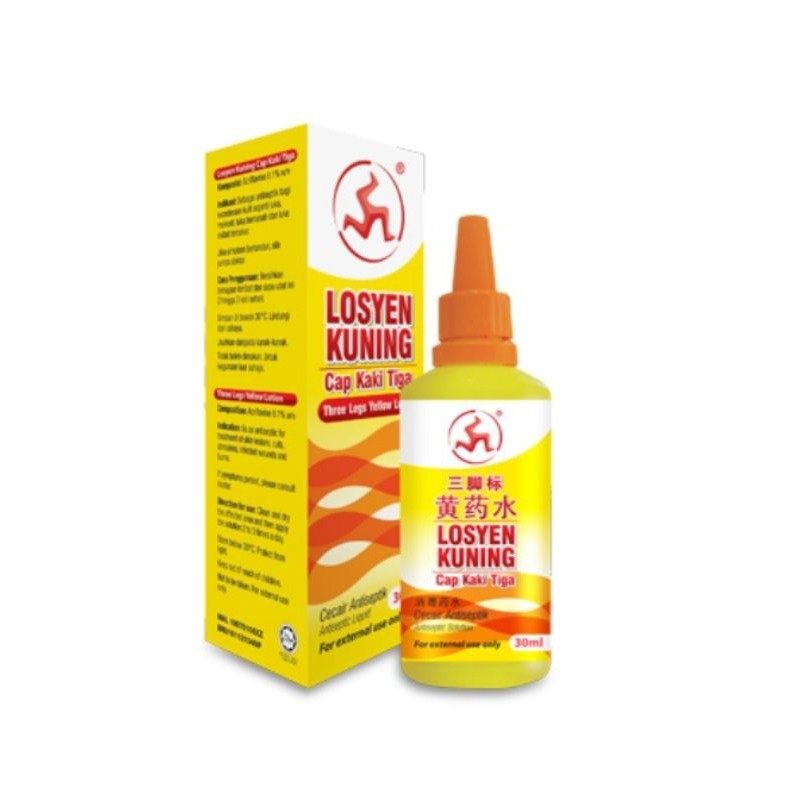 Three Legs Yellow Lotion 30ml (Antiseptic Liquid) | Shopee Malaysia