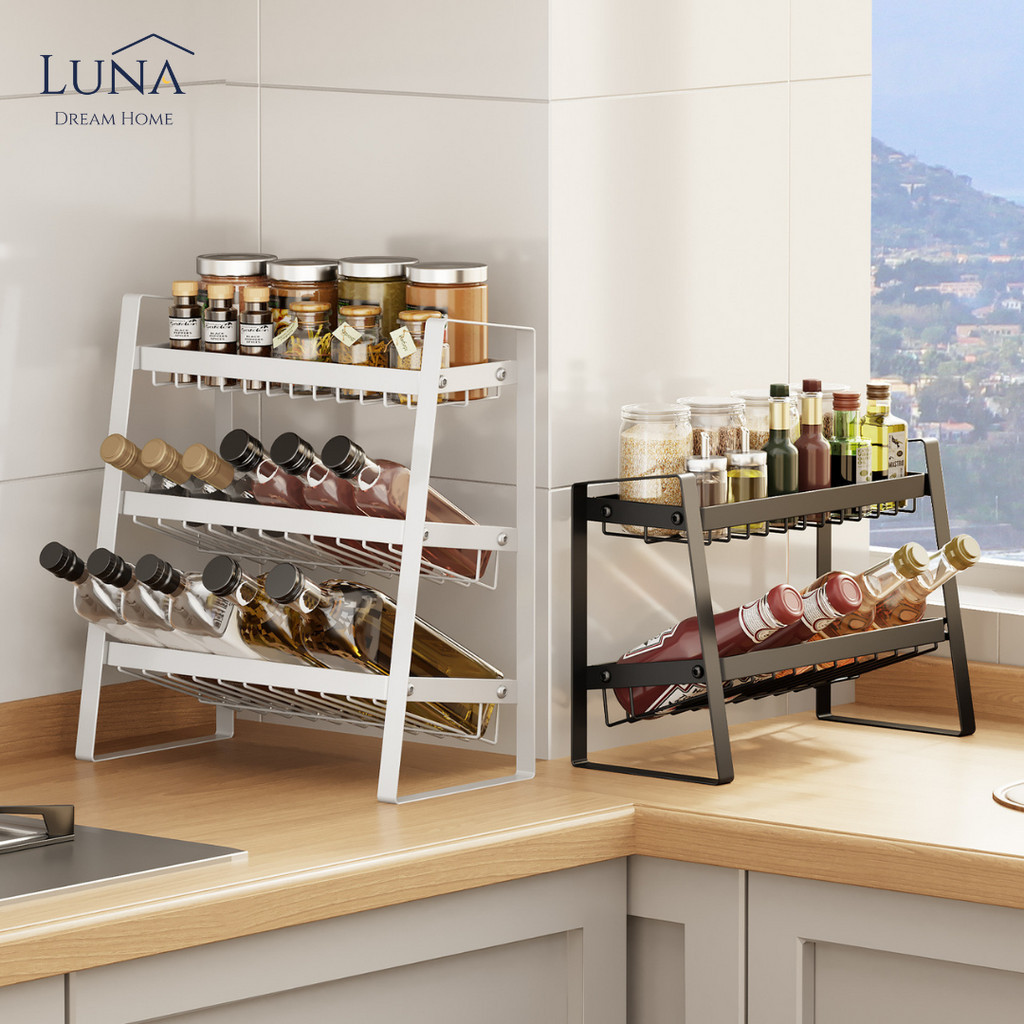 LUNA [Cade Kitchen Organiser] Stainless Steel Multipurpose Storage Rack ...