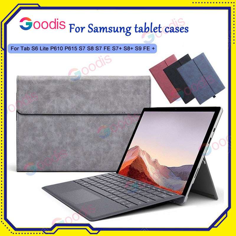 Sarung Kulit PU Leather Case for Samsung Galaxy Tab S6 Lite P610 P615 ...