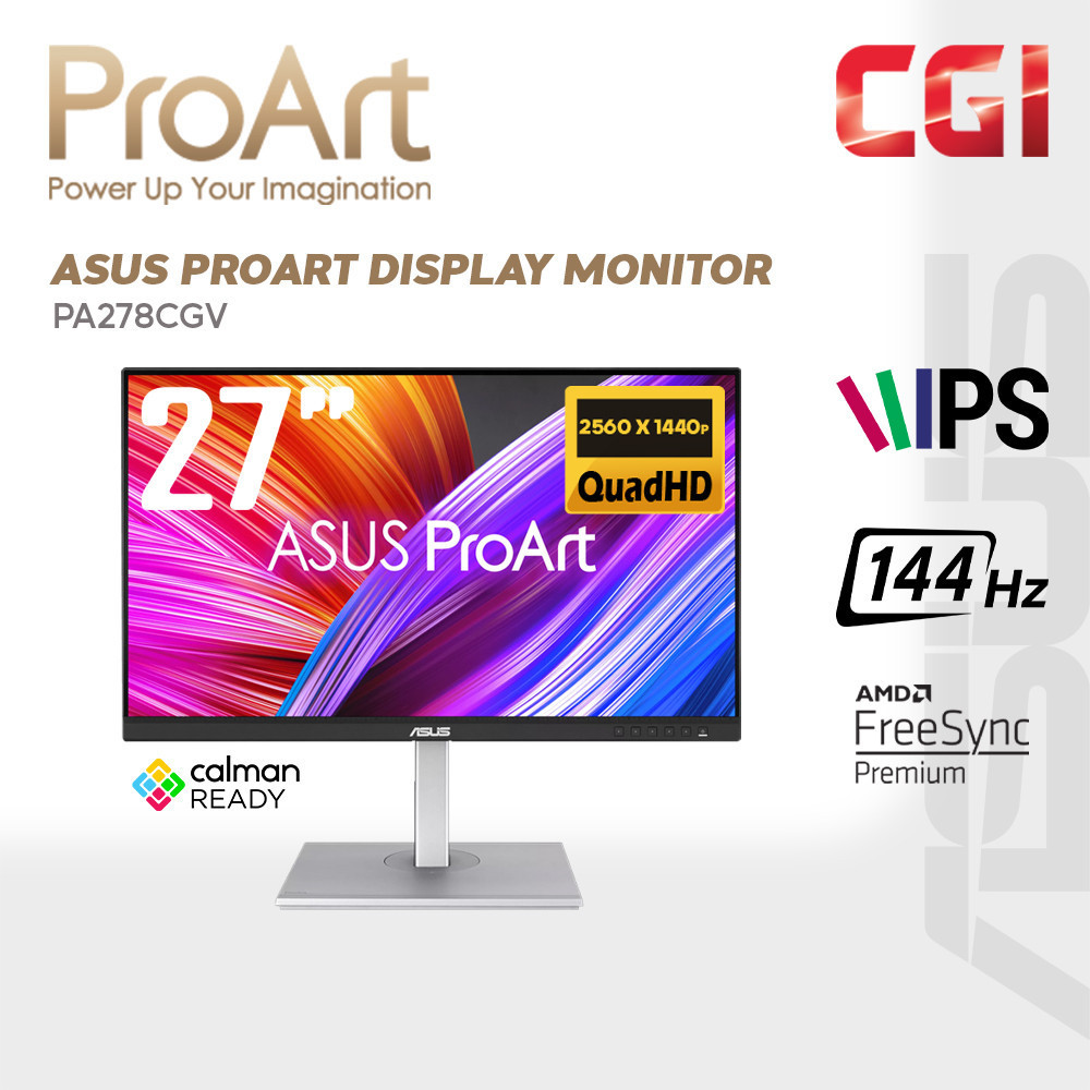 Asus 27" Proart PA278CGV IPS QHD Freesync144Hz HDR400 95%DCI-P3 Color ...