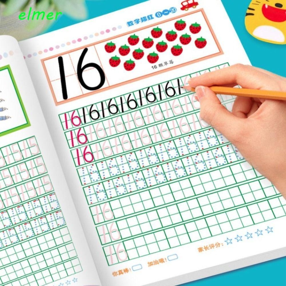 ELMER Number Alphabet Copybook, Math English Chinese Handwriting Dot ...