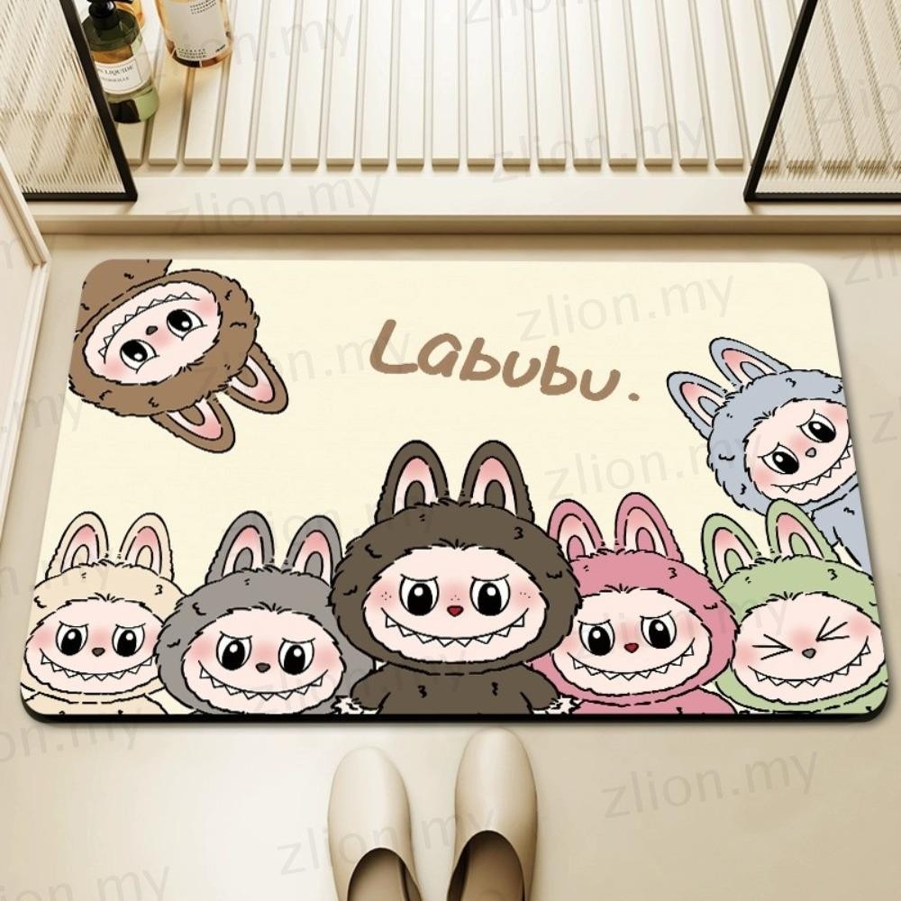 ZLION Cute L-Labubu Floor Mat, Hotel Decor Mat Anti-Slip Labubu ...