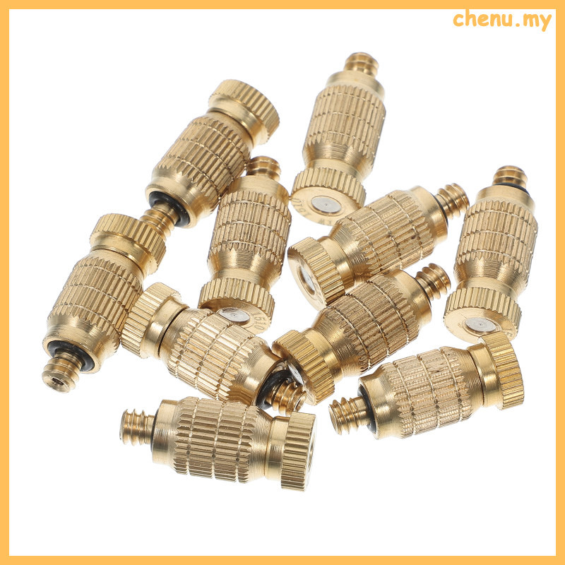 10pcs High Pressure Brass Misting Nozzles Misting Water Mister Nozzle for Garden Patio ...