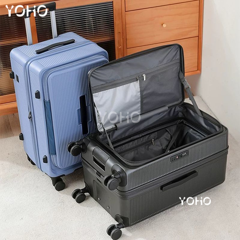 PC material 1:9 side open cover luggage multifunctional with cup holder ...