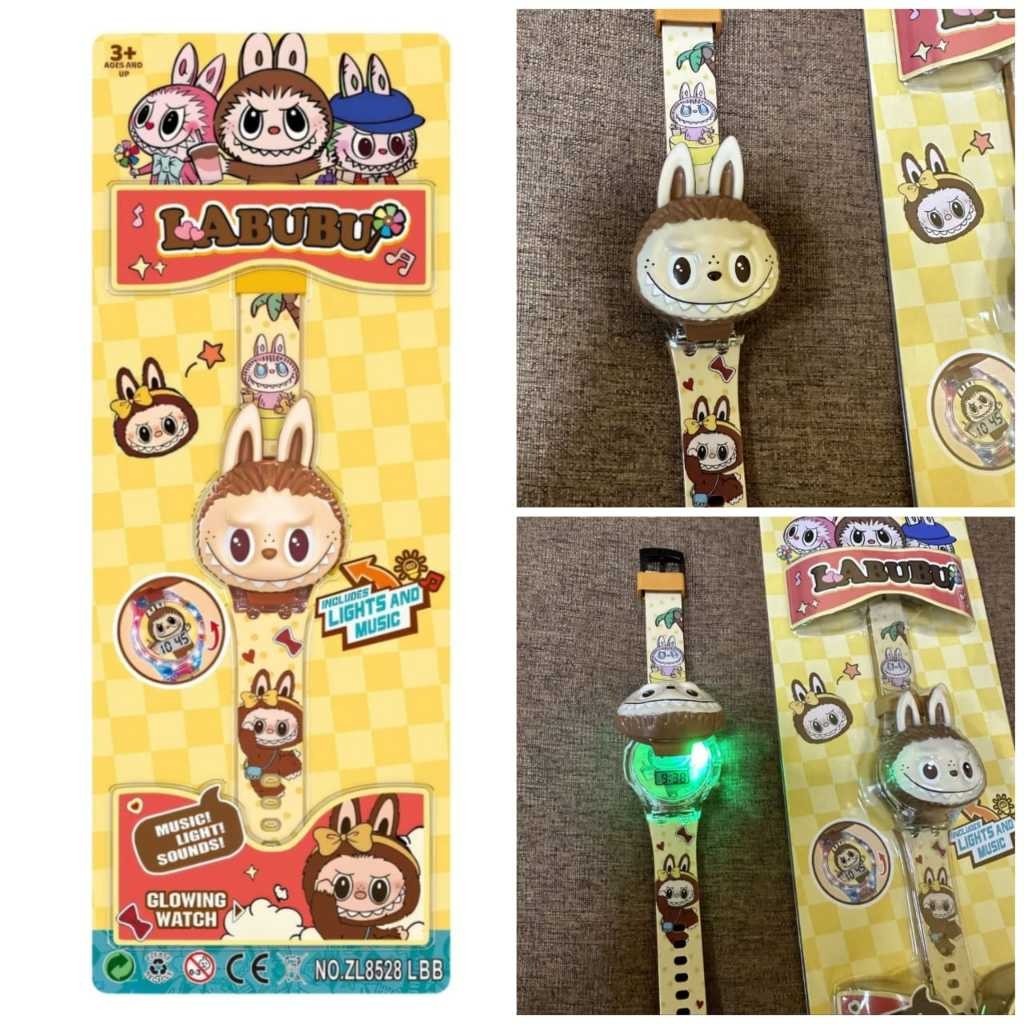 Labubu Watch With Light & Music Sound Cartoon Labubu Digital Watch Kid ...