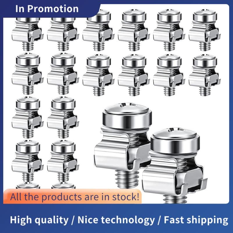 50 Sets M6 Rack Screws Set 20mm Screws and Cage Nuts Rack Mount Screws ...