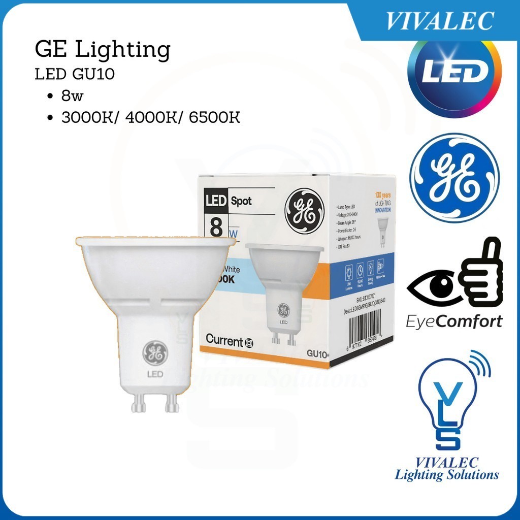 GE LED Spot Bulb 8w GU10 Direct Current Light High Quality Spotlight ...