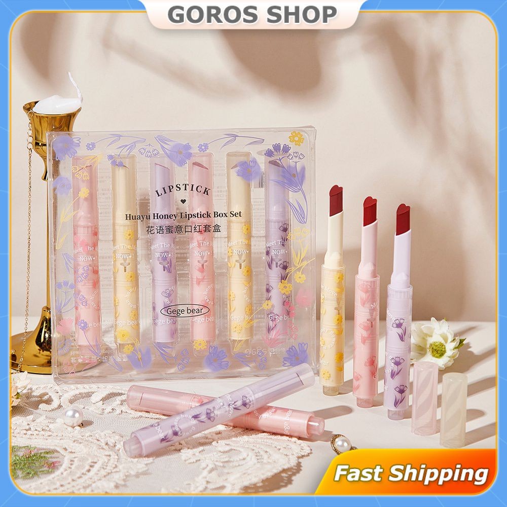 Gege Bear Lipstick Set Gift Box, Glass Lip Nectar, Floral Sweet Fable ...