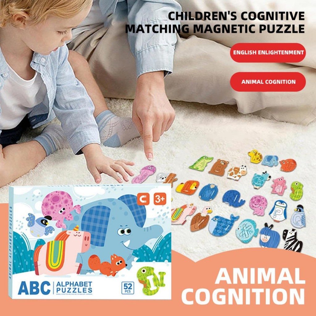 Magnetic Alphabets Numbers Puzzles Abc Letter Magnetic Paste Puzzle For ...