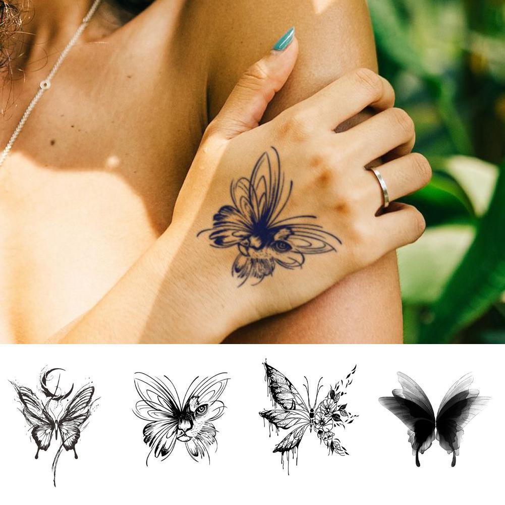Butterfly Tattoo Stickers Waterproof Permanent 15 Days Realistic Effect ...