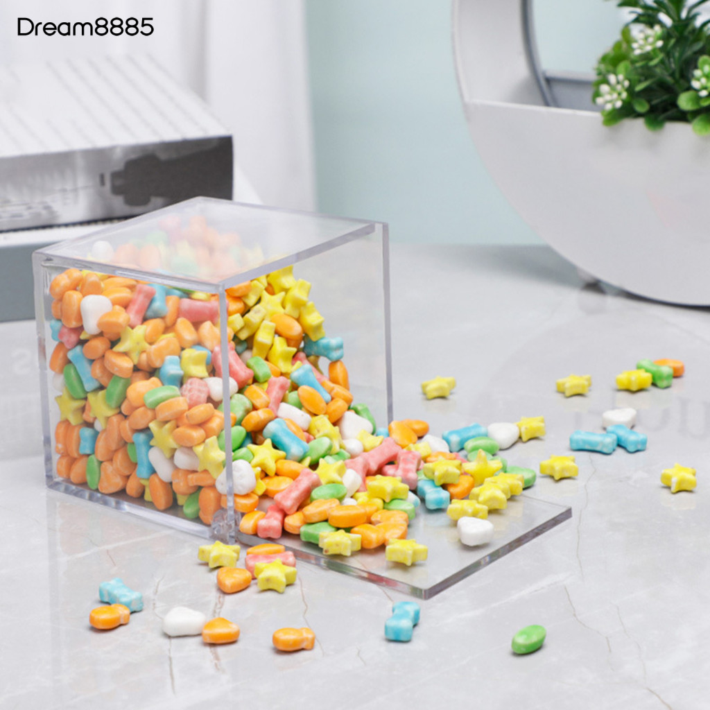 Compact Food Organizer Flip Design Snack Box Small Clear Acrylic ...