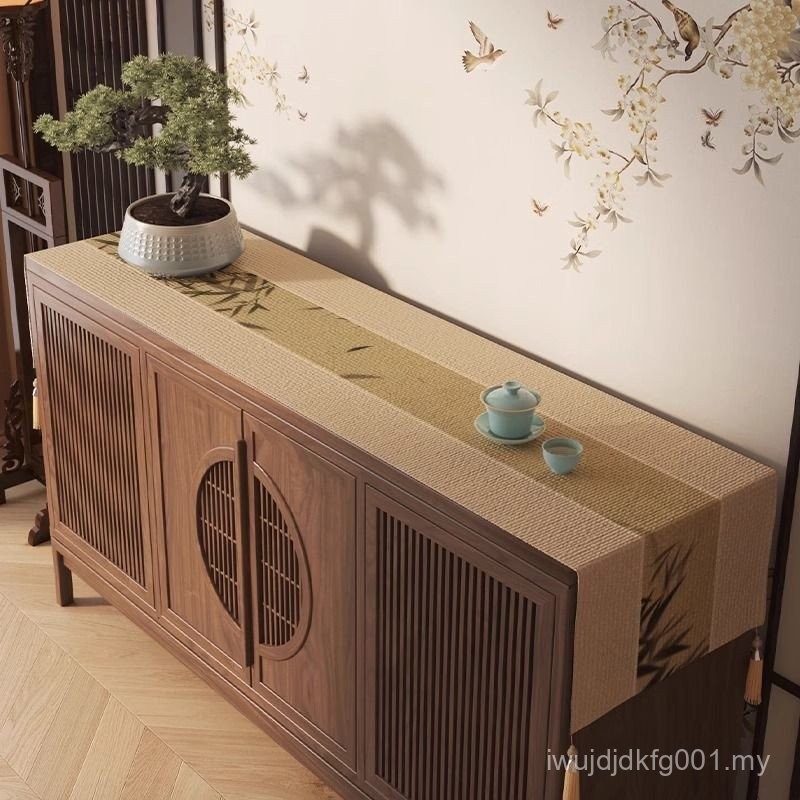 Pelari Meja Gaya Cina Baharu Kabinet TV Hiasan Panjang Alas Meja Makan ...