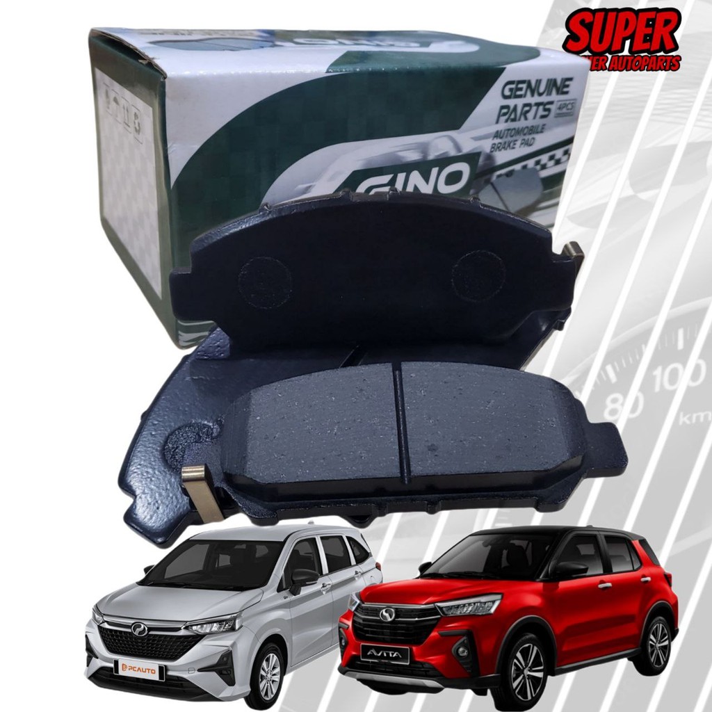 GINO BRAKE PAD FRONT FOR PEROUDA ALZA 2023 ABOVE / PERODUA ATIVA ...