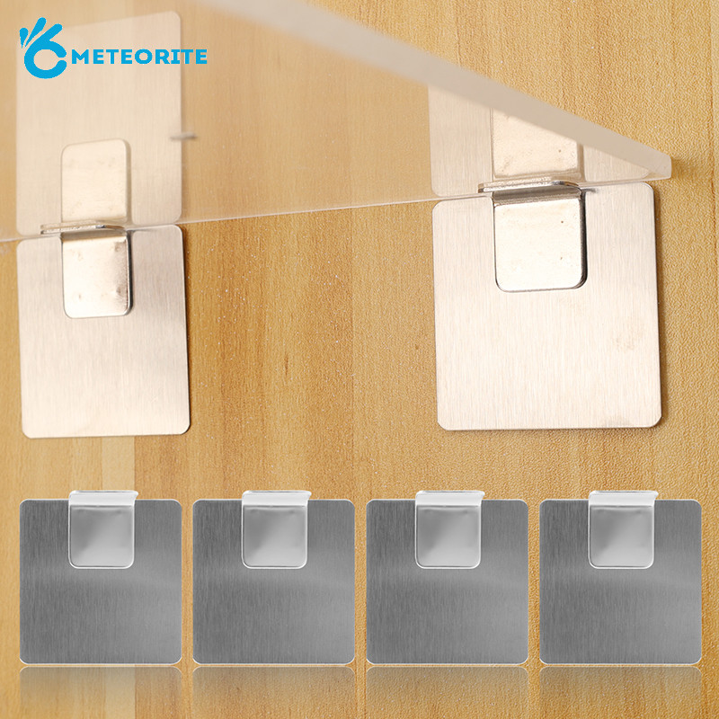 1 Pair Easy Installation Stainless Steel Wardrobe Divider Fixed Rack ...