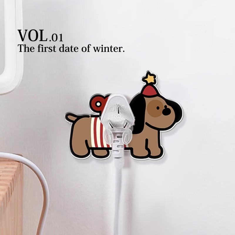Shopee Official Dachshund Kitchen Power Plug Hook Perforation-Free ...