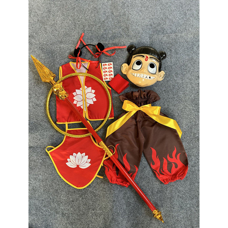 Nezha Costume Clothes Children Girls Demon Boys Show cos Halloween Suit ...