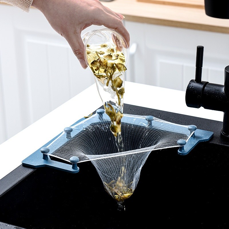 Kitchen Sink Filter Mesh Inverted Triangle Leftover Drain Rack Hanging ...