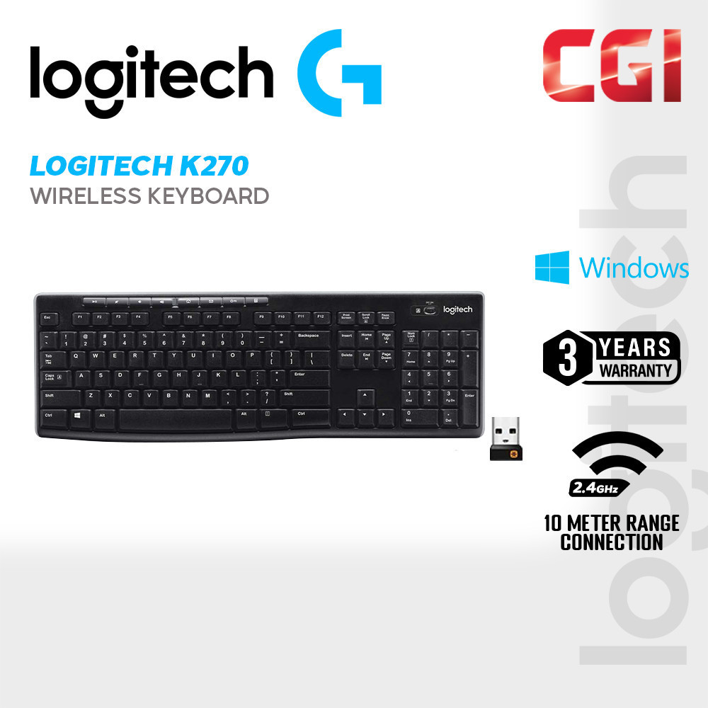 Logitech K270 Full Size Plug N Play Wireless Keyboard -920-003057 | Shopee Malaysia