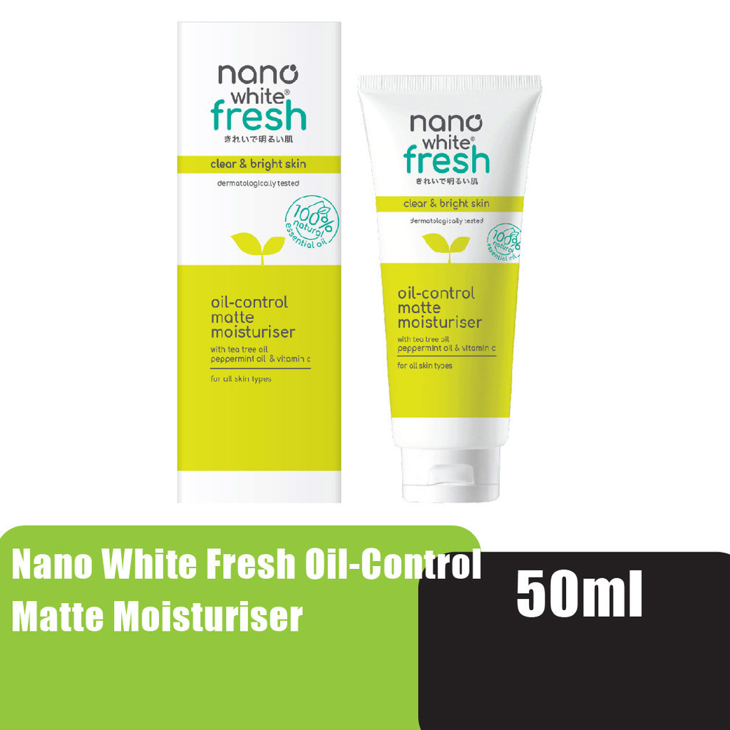 NANOWHITE Fresh Oil-Control Matte Moisturizer 50ML Acne Spot Treatment ...
