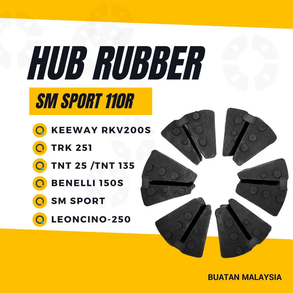 SM SPORT 110R HUB RUBBER SET - KEEWAY RKV200S TRK 251 TNT 25 135 ...