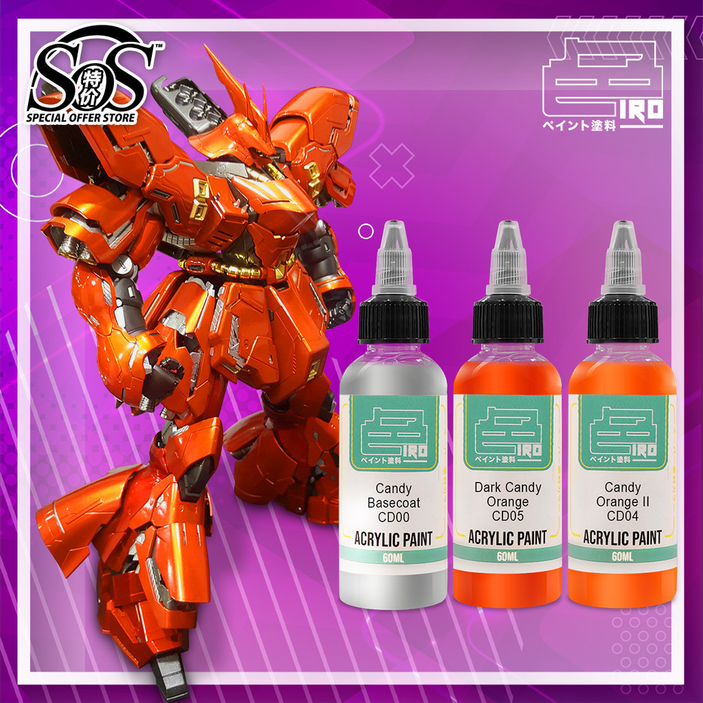 Acrylic Paint 60ml IRO Paint Solvent Based Airbrush Pre-thinned Paint ...