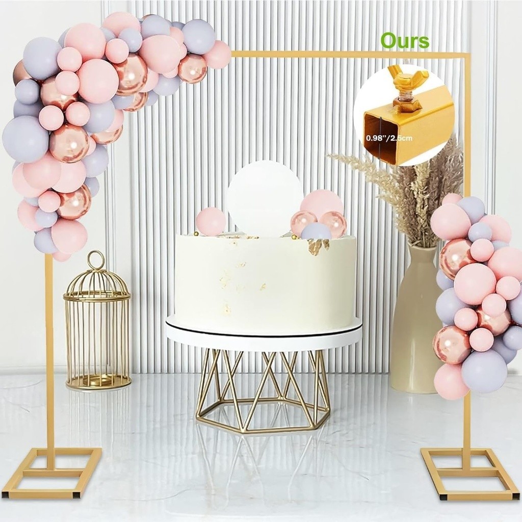 1m 1.5m 2m Metal Square Arch Bridal Prom Backdrop Wedding Rack Jet Set ...