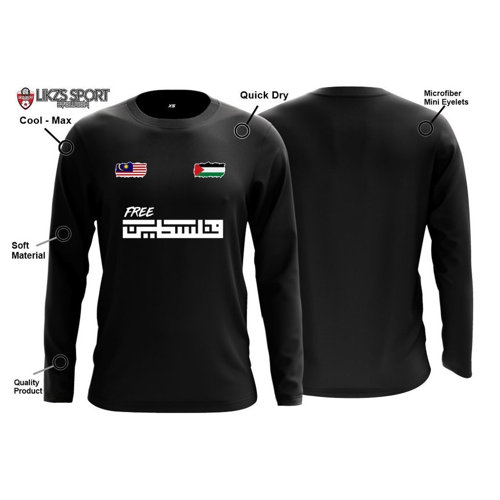 Days Sport PALESTINE Long Jersey DX3 | Palestine | IsrahelKoyak | Baju ...
