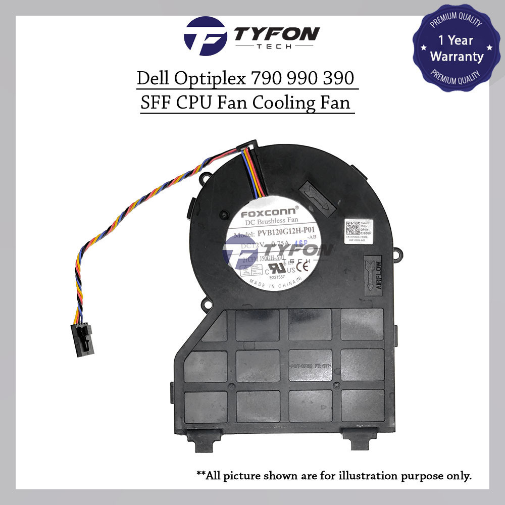 Dell Optiplex 790 990 390 SFF CPU Fan Cooling Fan PVB120G12H-P01 0FVMX3 (Refurbished) | Shopee ...
