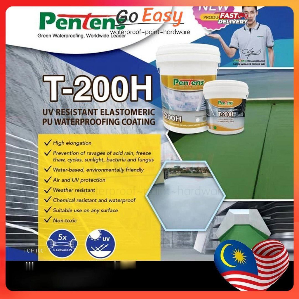PENTENS T-200H UV Resistant Elastomeric Waterproof Coating 1.5KG ...